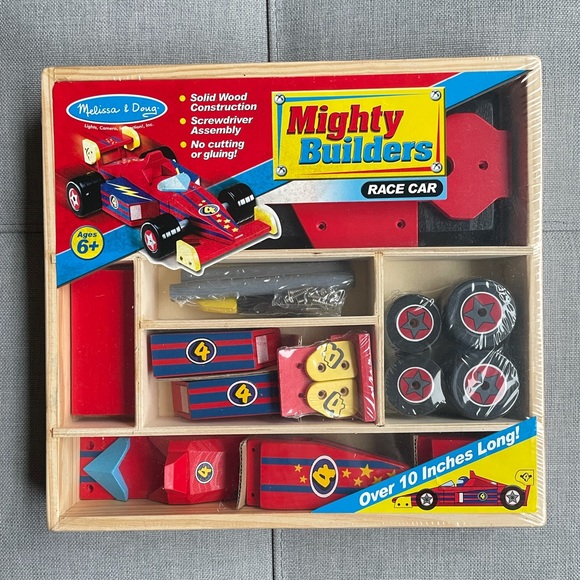 Melissa & Doug | Toys | Vintage Melissa Doug Mighty Builders Race Car ...